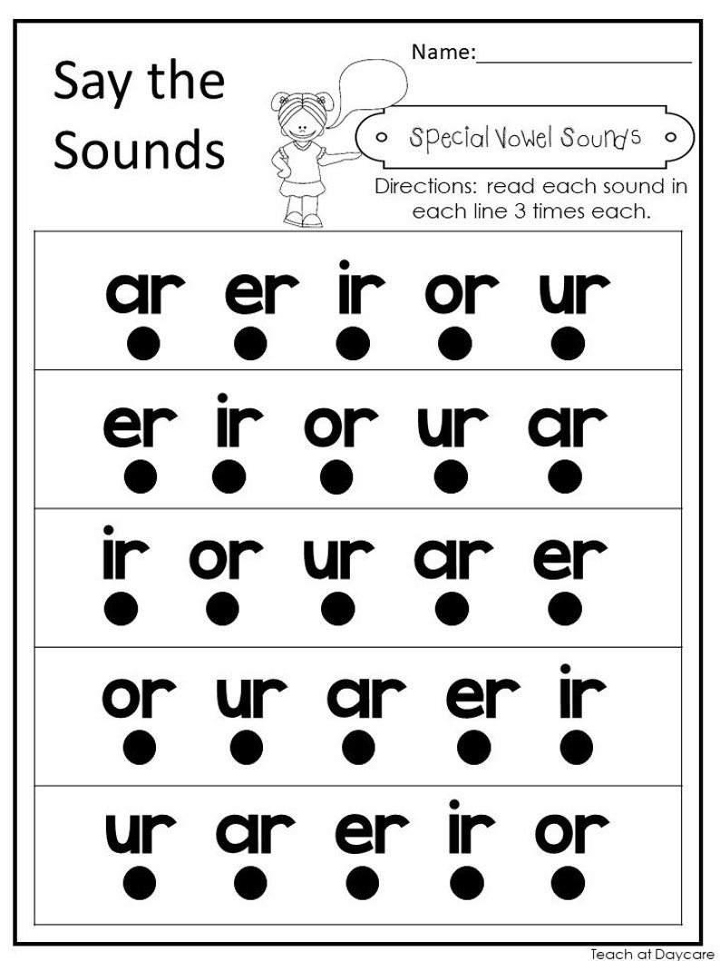10 Say the Sounds Printable Worksheets. Preschool-3rd Grade Phonics. - Etsy