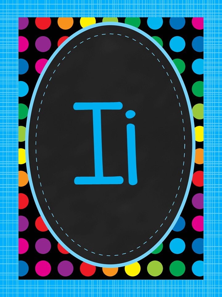 26 Printable Chalkboard Brights Alphabet Posters. 8x10 | Etsy