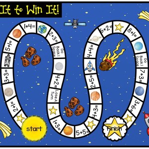10 Printable Space Themed Kindergarten Math Center Games and Activities ...