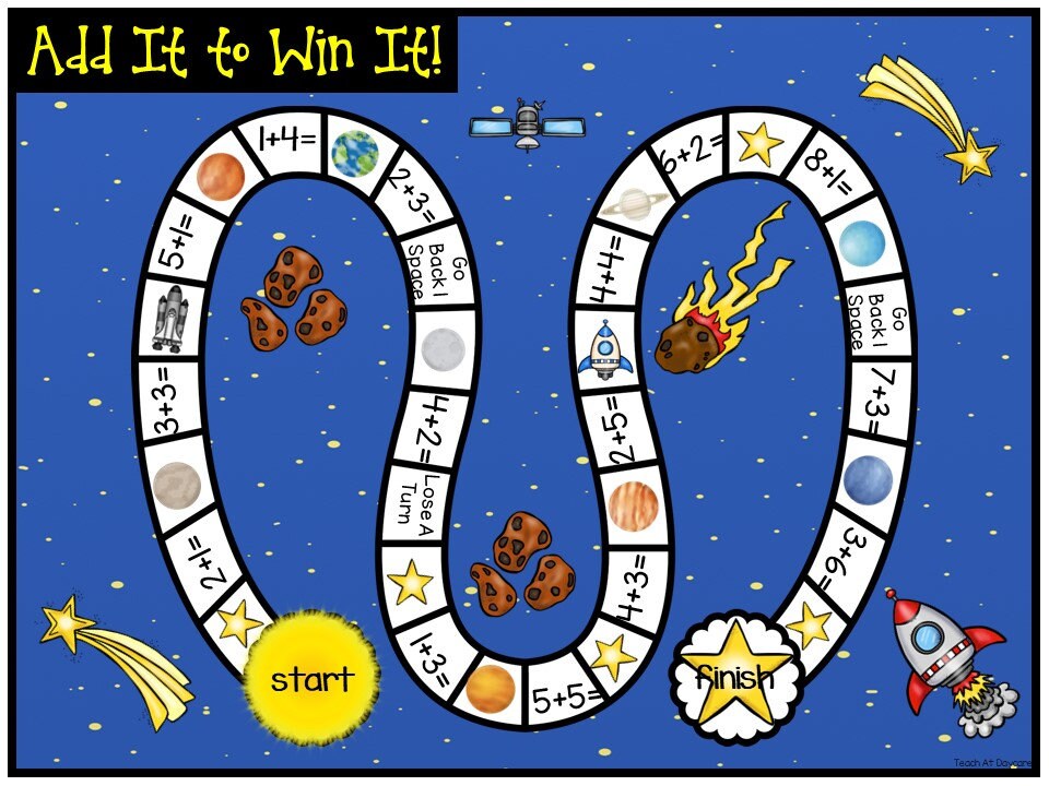 10 Printable Space Themed Kindergarten Math Center Games and Activities ...