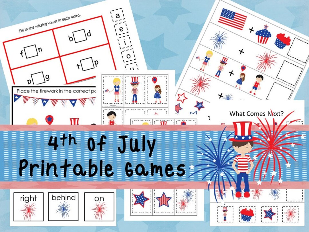 30 4th of July Games Download. Games and Activities in PDF Files. - Etsy