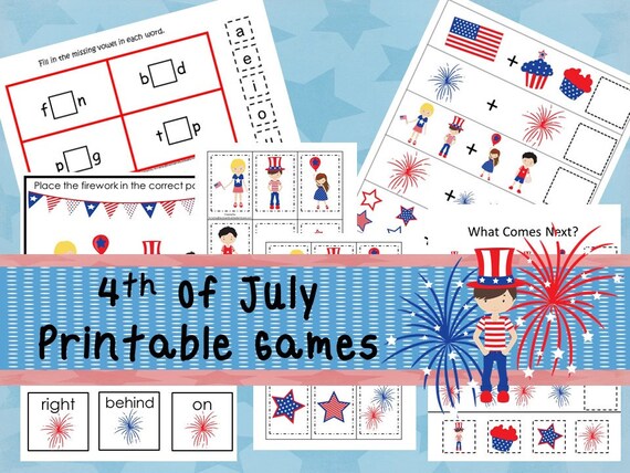30 4th of July Games Download. Games and Activities in PDF | Etsy