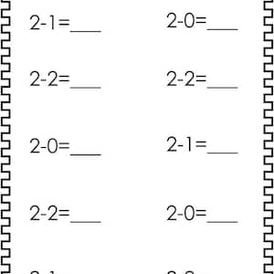 20 Printable Subtraction Worksheets. Numbers 1-10. Preschool-1st Grade ...