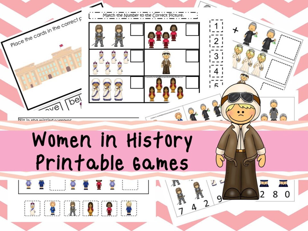 30 Women in History Games Download. Games and Activities in PDF Files ...