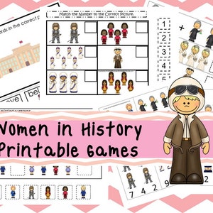 30 Women in History Games Download. Games and Activities in PDF Files ...