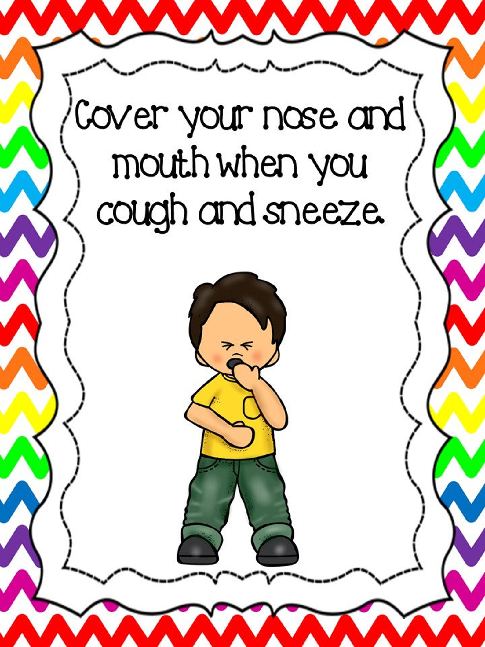 8 Printable Manners Posters. Full Page Classroom Wall Charts. | Etsy