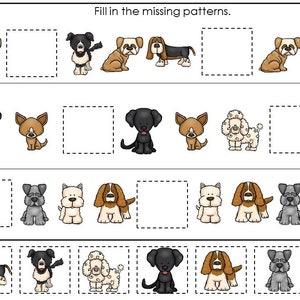 30 Dogs Printable Preschool Games Download. Games and Activities in PDF ...