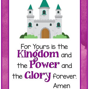 12 the Lord's Prayer Posters. 6 Color, 6 Black and White. Classroom ...