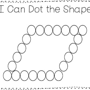 15 I Can Dot the Shapes Preschool and Kindergarten Worksheets. Child ...