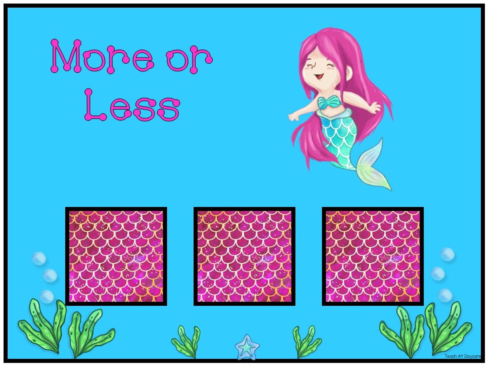 10 Printable Mermaids Themed Kindergarten Math Center Games and ...