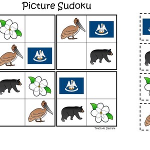 30 Louisiana State Symbols Themed Learning Games Download. ZIP File ...