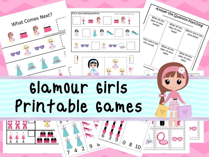 30 Glamour Girls Games Download. Games and Activities in PDF - Etsy