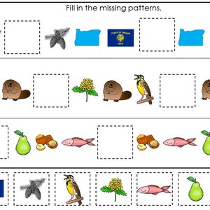30 Oregon State Symbols Themed Learning Games Download. ZIP File ...