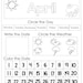 12 Printable Preschool Calendar Worksheet Pages. Month, Day, Date ...