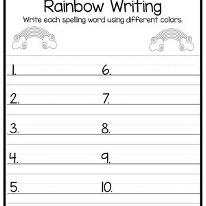 Fry First Hundred Words 81-90 Single Week Spelling Unit. Trace, Box ...