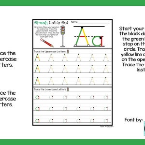 38 Green Let's Go Alphabet Tracing Worksheets. Letter Formation ...