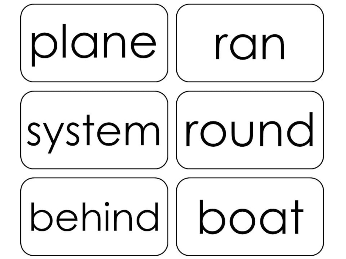 100 Printable Fry's Fifth Hundred Sight Word Flashcards. - Etsy Finland
