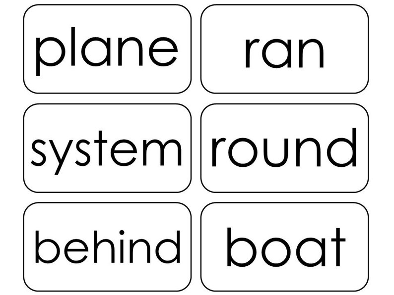 100 Printable Fry's Fifth Hundred Sight Word Flashcards. - Etsy