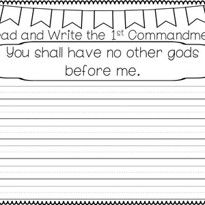 10 Commandments Tracing and Handwriting Worksheets. Preschool-5th Grade ...