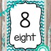 20 Printable Rustic and Teal Themed Numbers Posters. Numbers - Etsy