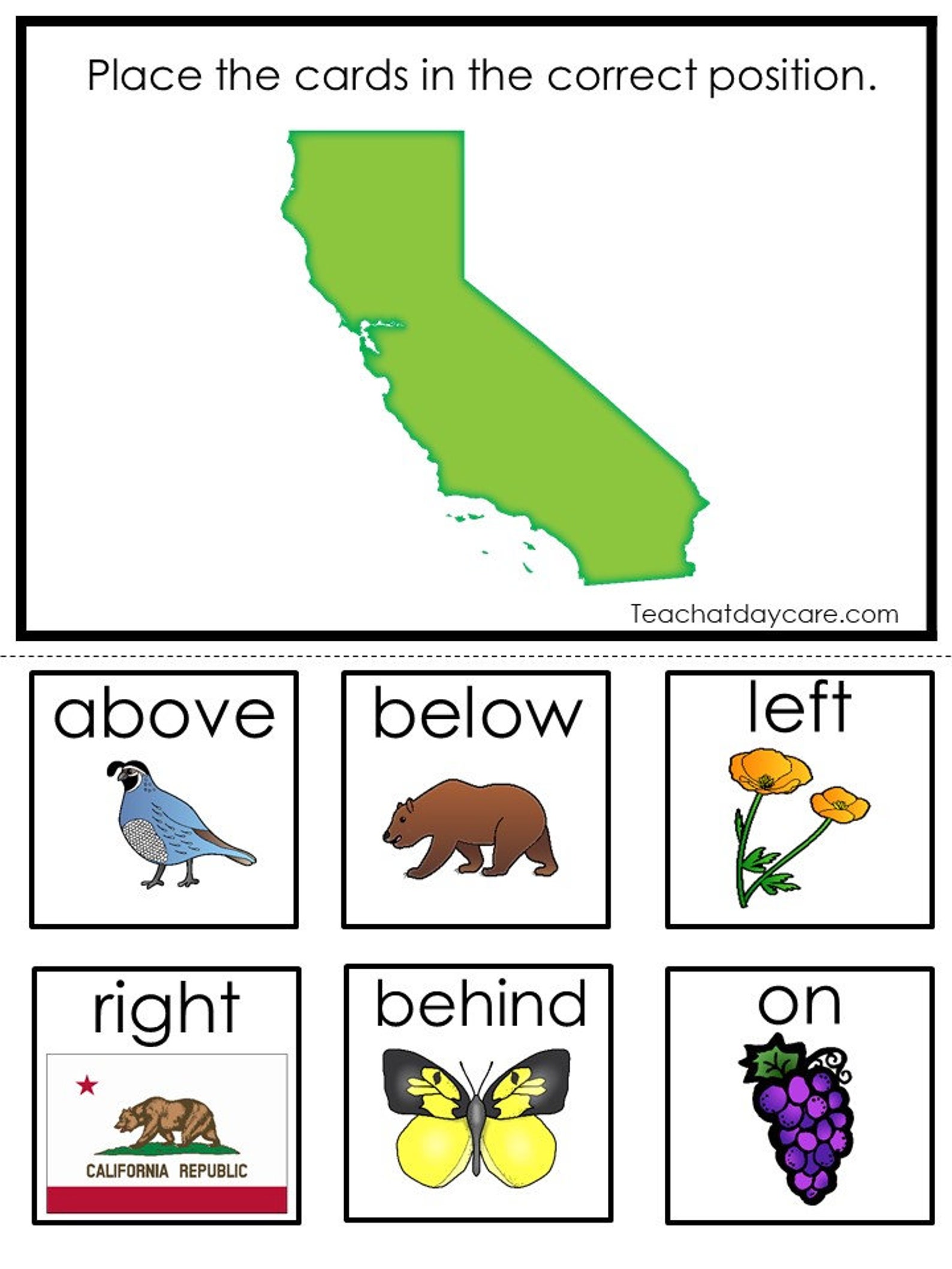 30 California State Symbols themed Learning Games Download. | Etsy