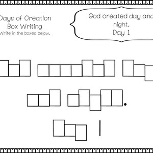 Genesis 1-2:3 Days of Creation Memory Verse Tracing and Handwriting ...