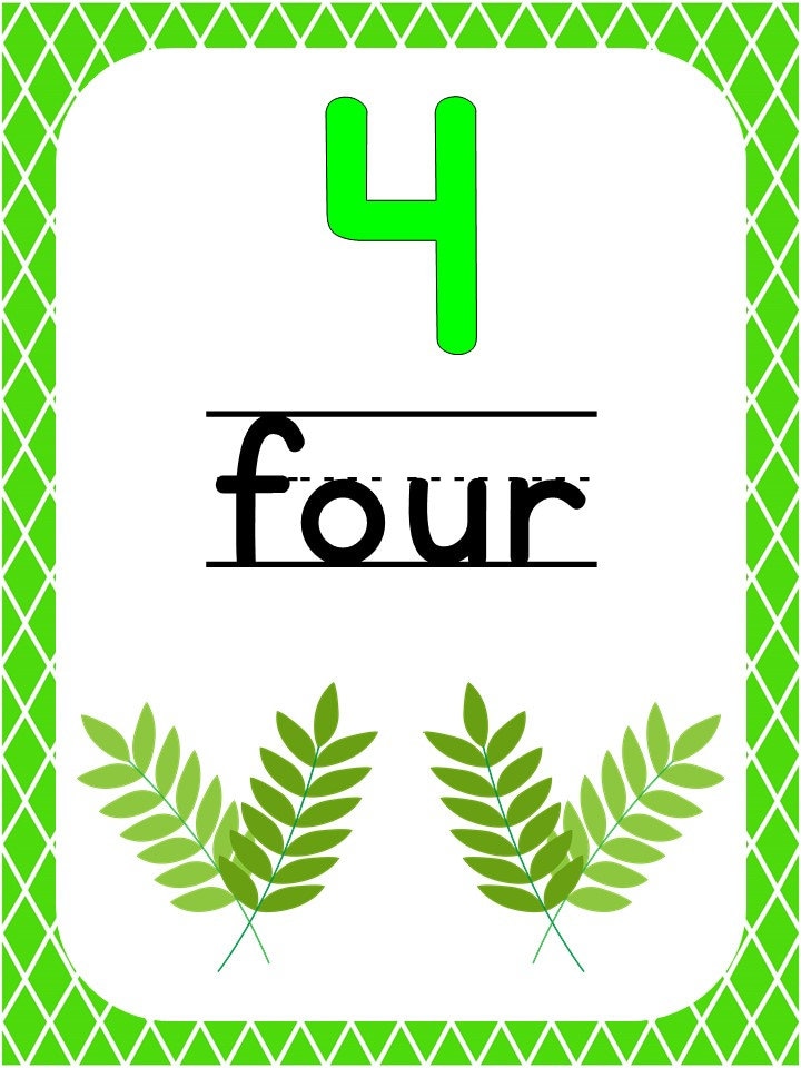 20 Printable Bible Number Posters. Preschool-kindergarten Numbers and ...