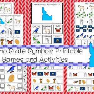 30 Idaho State Symbols Themed Learning Games Download. ZIP File ...