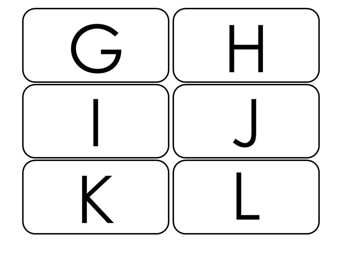 26 Printable Uppercase Alphabet Flashcards. | Etsy