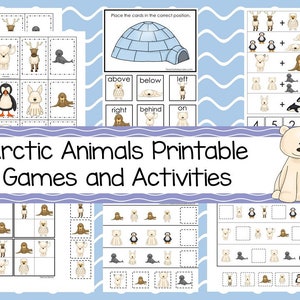 30 Printable Arctic Animals Preschool Educational Games Download. Games ...