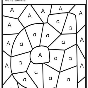 Lowercase Hidden Letters Worksheets. Letter Recognition. Preschool-kdg ...