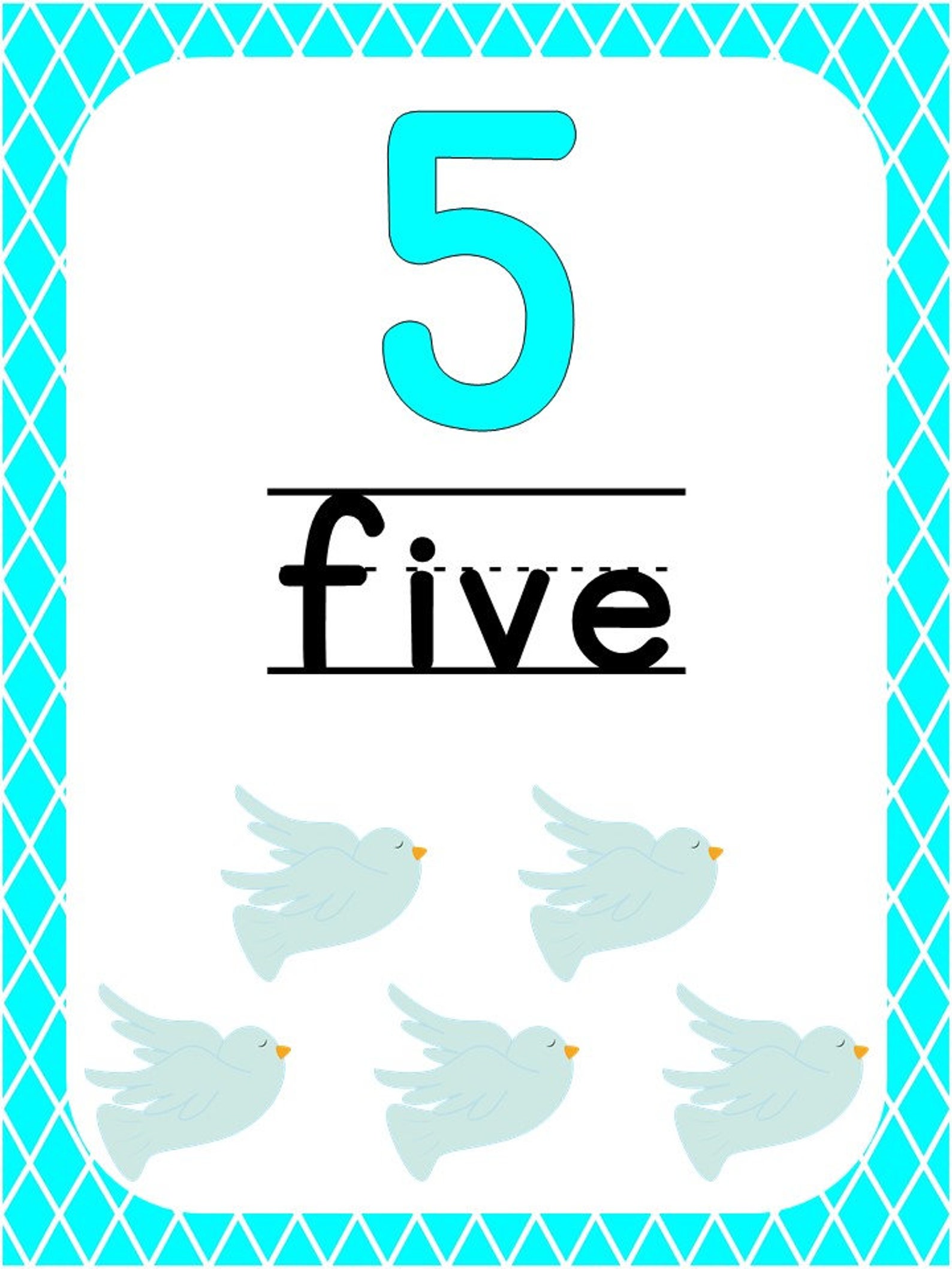 20 Printable Bible Number Posters. Preschool-kindergarten | Etsy