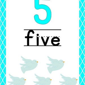 20 Printable Bible Number Posters. Preschool-kindergarten Numbers and ...