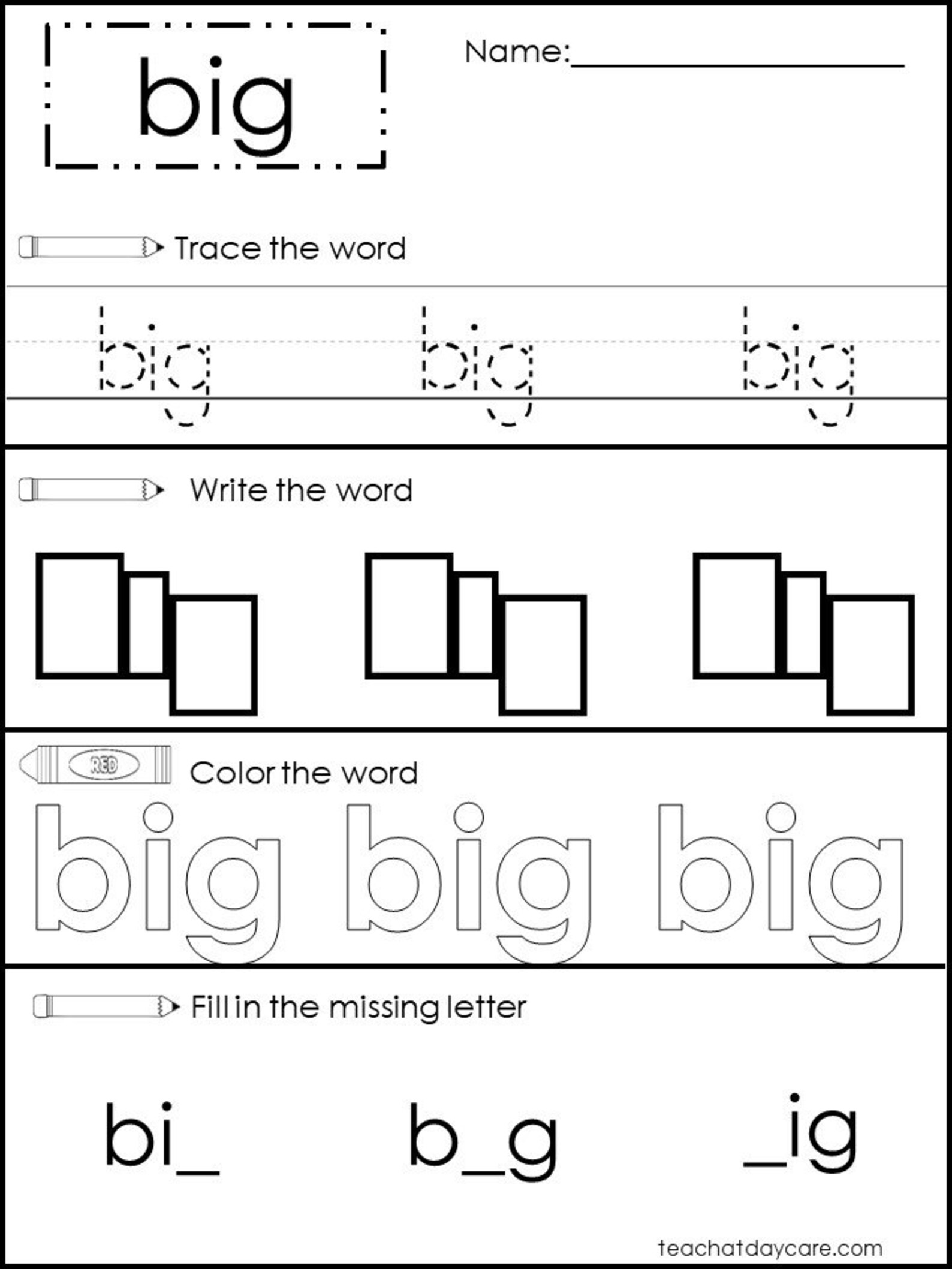 40 Printable Dolch Pre-Primer Word Work Worksheets. | Etsy