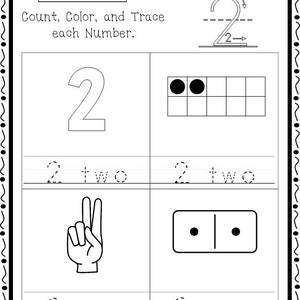 21 Printable Numbers Count, Color, and Trace Worksheets. Numbers 0-20 ...