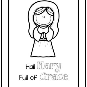 10 Hail Mary Posters. 5 Color, 5 Black and White. Classroom, Youth ...