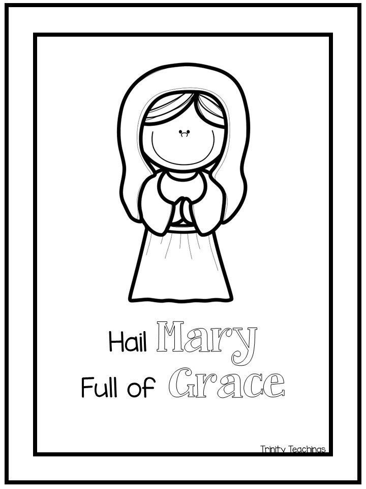 10 Hail Mary Posters. 5 Color, 5 Black and White. Classroom, Youth ...