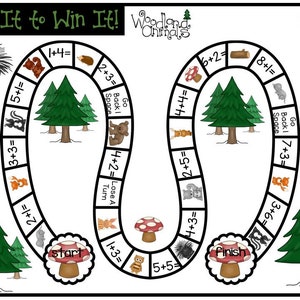 10 Printable Woodland Animals Themed Kindergarten Math Center Games and ...