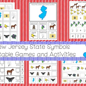 30 New Jersey State Symbols Themed Learning Games Download. ZIP File ...