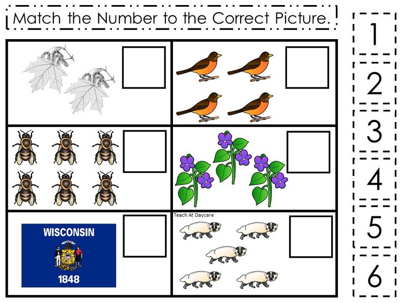 30 Wisconsin State Symbols Themed Learning Games Download. ZIP - Etsy