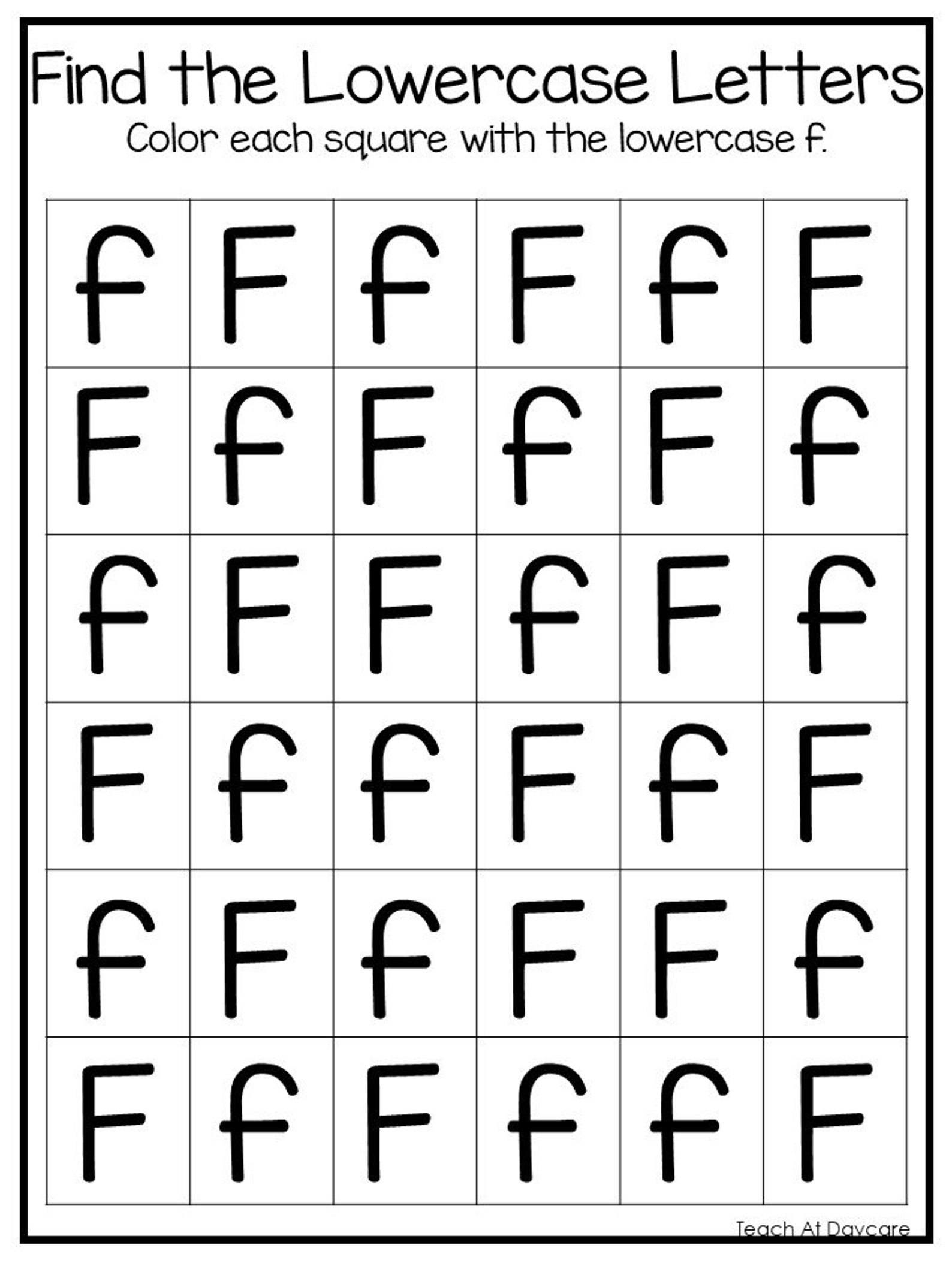 26 Find the Lowercase Letters Worksheets. | Etsy