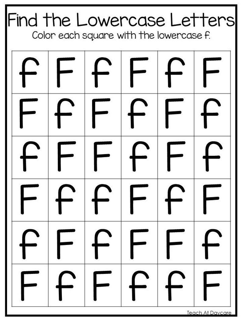 26 Find the Lowercase Letters Worksheets. Preschool-kindergarten ...
