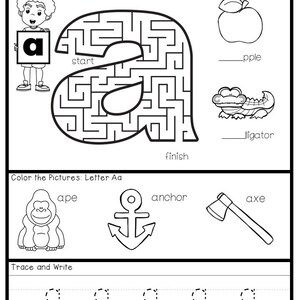 Lowercase Alphabet Maze Craze Worksheets. Preschool-kindergarten ...