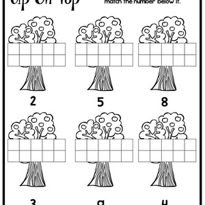 12 Printable Apple Ten Frame Worksheets. Preschool-kindergarten Numbers ...