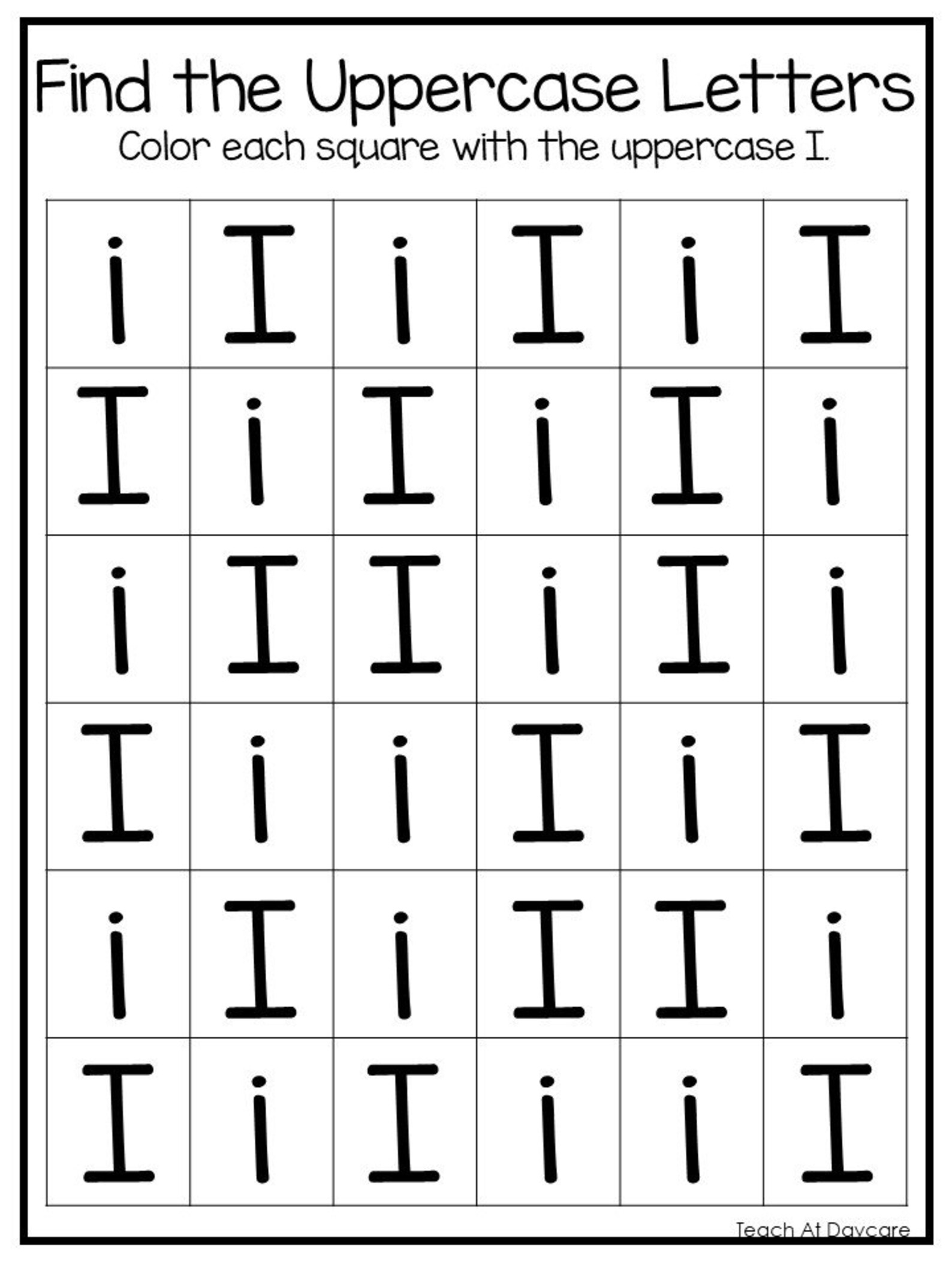 26 Find the Uppercase Letters Worksheets. Preschool-kindergarten ...