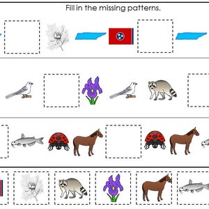 30 Tennessee State Symbols Themed Learning Games Download. ZIP File ...