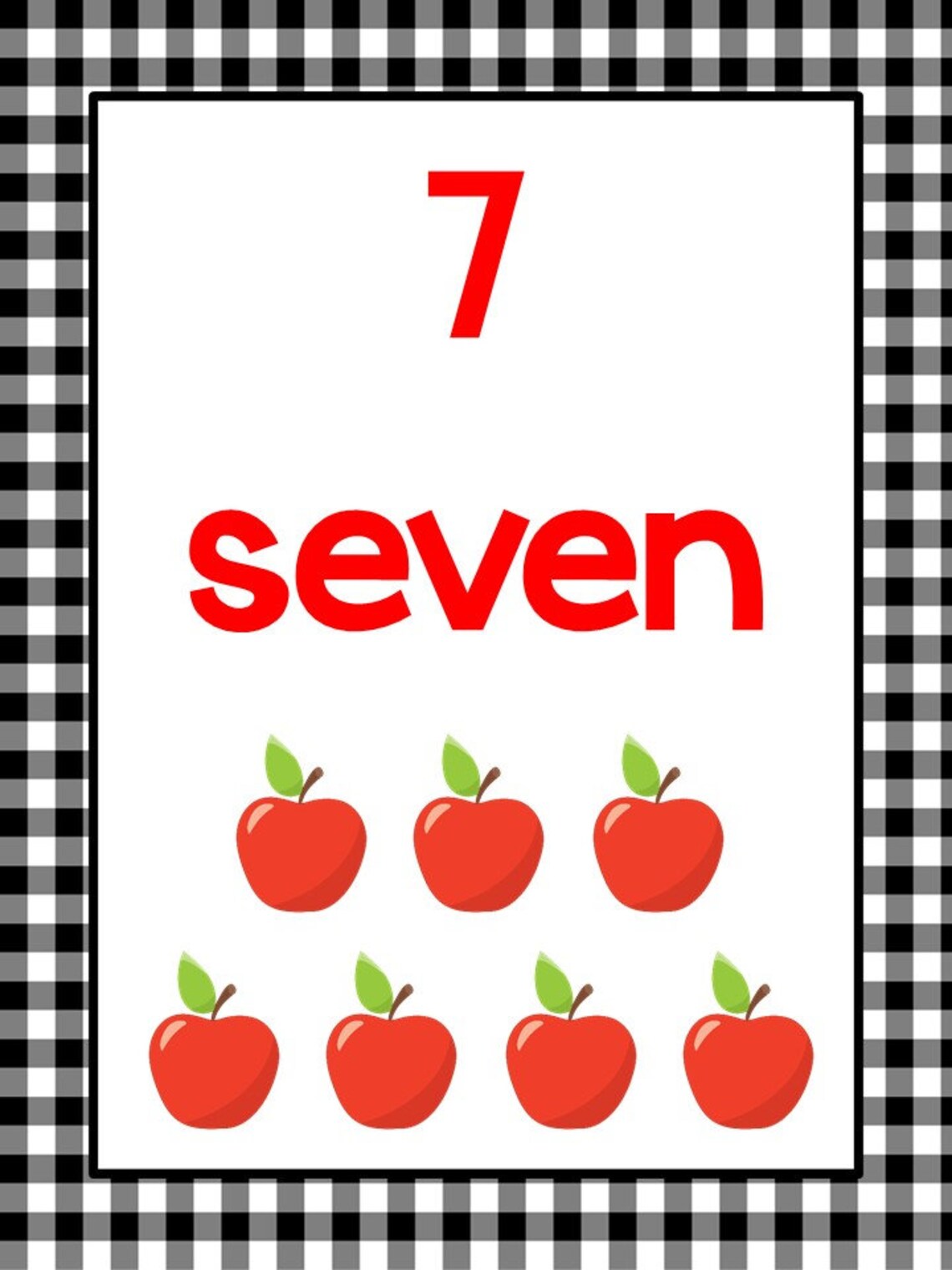 20 Printable Apple Themed Numbers Posters. Numbers 1-20. Classroom Wall ...