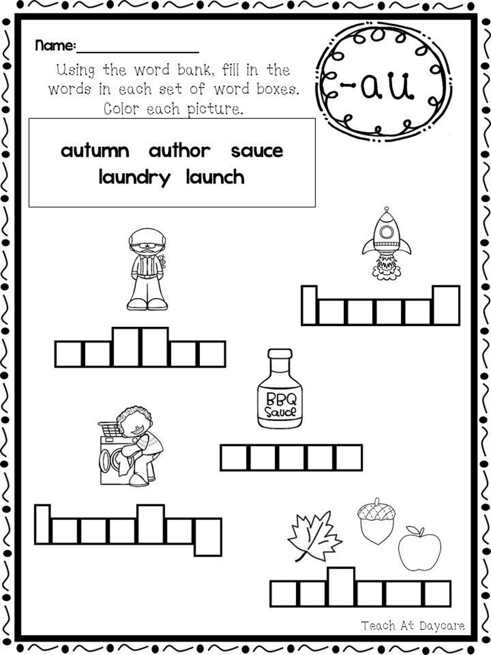 10 Printable Diphthongs Box Write Worksheets. Kindergarten-2nd | Etsy