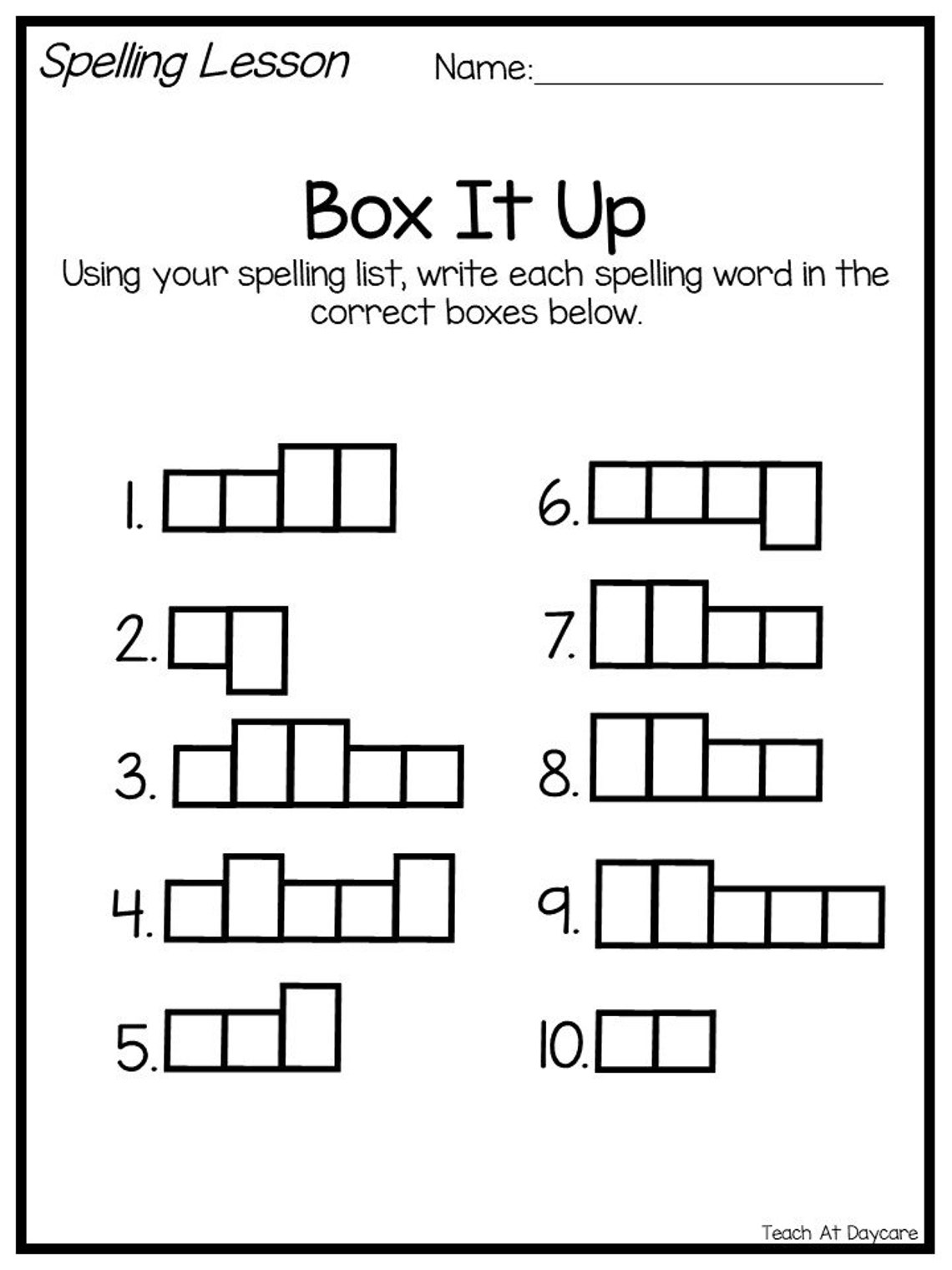Fry First Hundred Words 51-60 Single Week Spelling Unit. | Etsy
