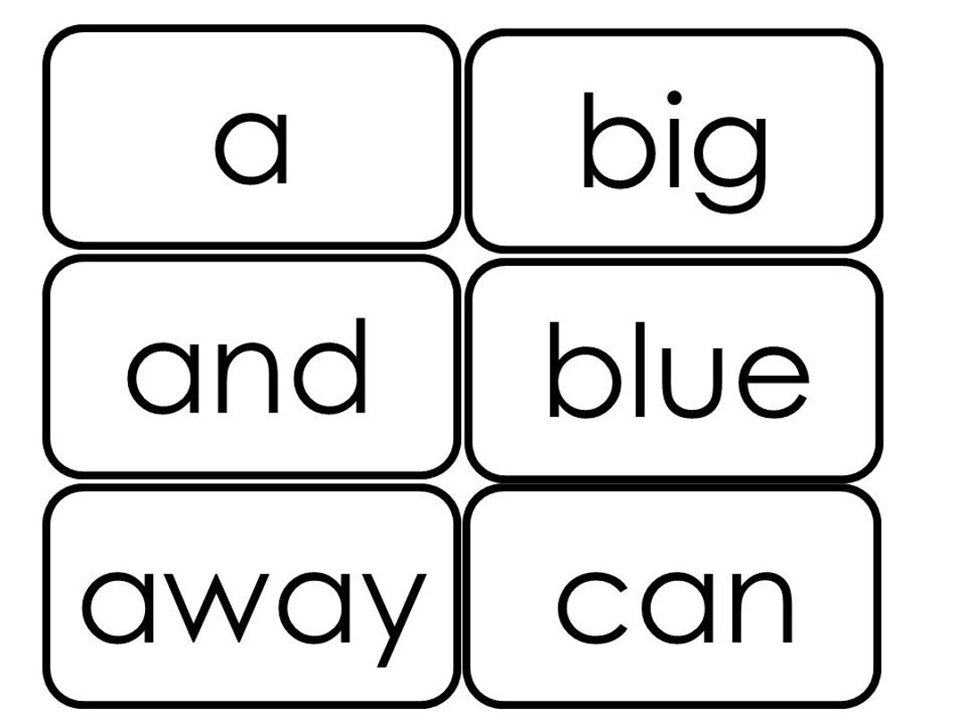 40 Dolch Pre-primer Sight Word Flashcards (printable) - Etsy